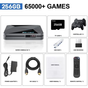 Super Console X2 PRO Retro Game Console with 100,000+Games,Video Game Console with EmuElec 4.5/Android 9.0/CoreE,4K HD Emulator Console Compatible with PSP/PS1/DC/MAME/ARCADE,2.4+5G,BT 5.0,Best Gifts