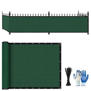 denforste privacy fence screen - 6' x 50' fence covering privacy screen outdoor - heavy duty fencing mesh shade cover for garden wall yard backyard