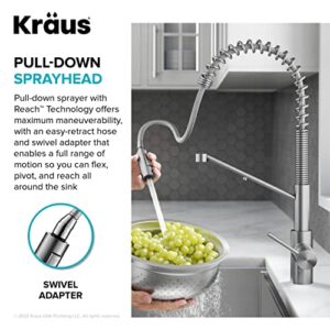 KRAUS Oletto 2-in-1 Commercial Style Pull-Down Single Handle Water Filter Kitchen Faucet for Reverse Osmosis or Water Filtration System in Matte Black, KFF-2631MB