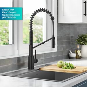 KRAUS Oletto 2-in-1 Commercial Style Pull-Down Single Handle Water Filter Kitchen Faucet for Reverse Osmosis or Water Filtration System in Matte Black, KFF-2631MB