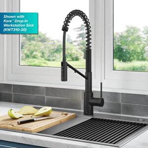 KRAUS Oletto 2-in-1 Commercial Style Pull-Down Single Handle Water Filter Kitchen Faucet for Reverse Osmosis or Water Filtration System in Matte Black, KFF-2631MB