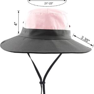 1 Pack Ponytail Sun Hat for Women UV Protection Fishing Hat Foldable Mesh Wide Brim UPF 50+ (Black)