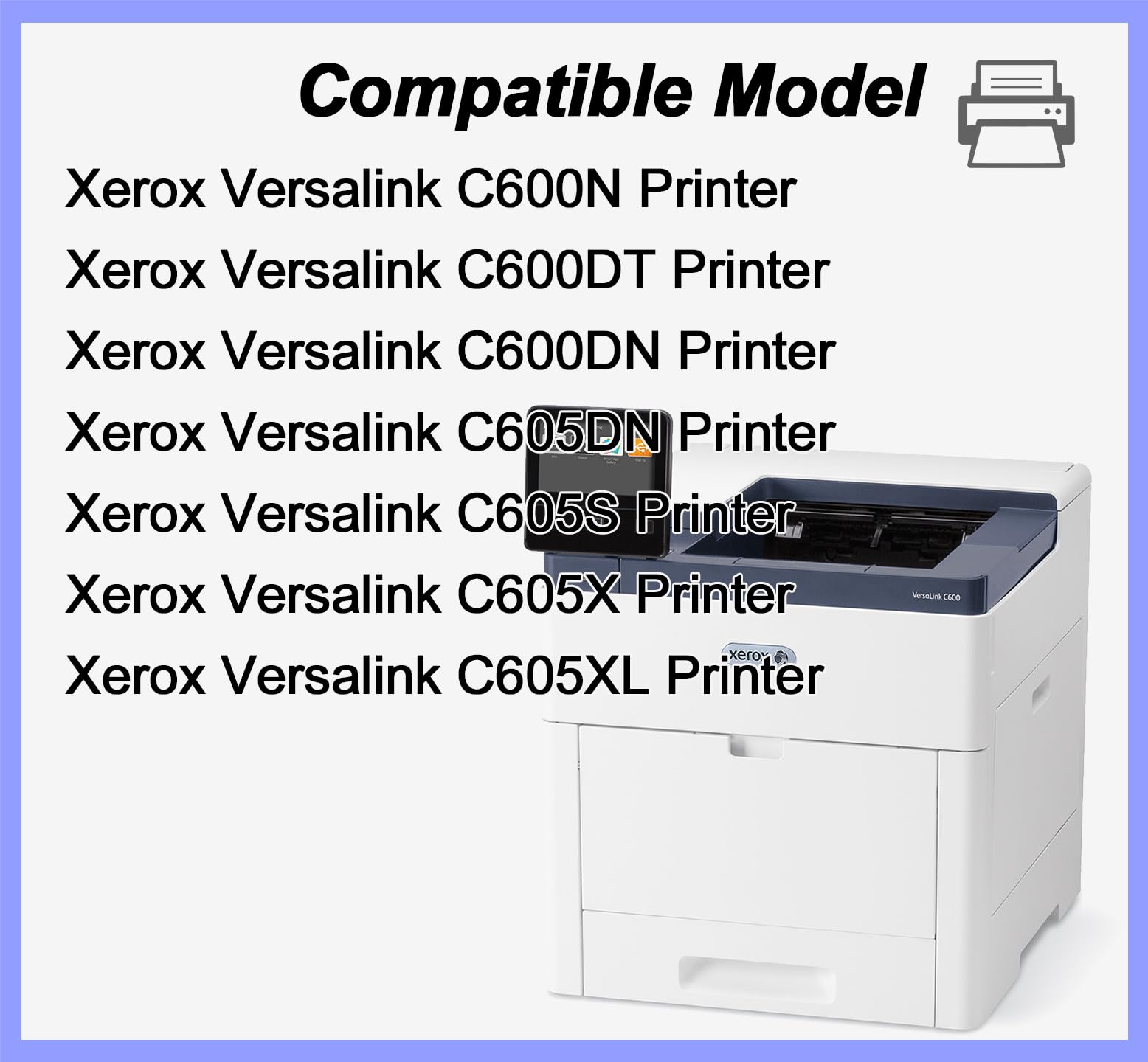 YOUTOP C600 C605 Imaging Unit Replacement for XEROX Versalink C600 C605 Drum Cartridge Compatible for Versalink C600N C600DT C600DN C605DN C605S C605X C605XL Printer(4 Pack)