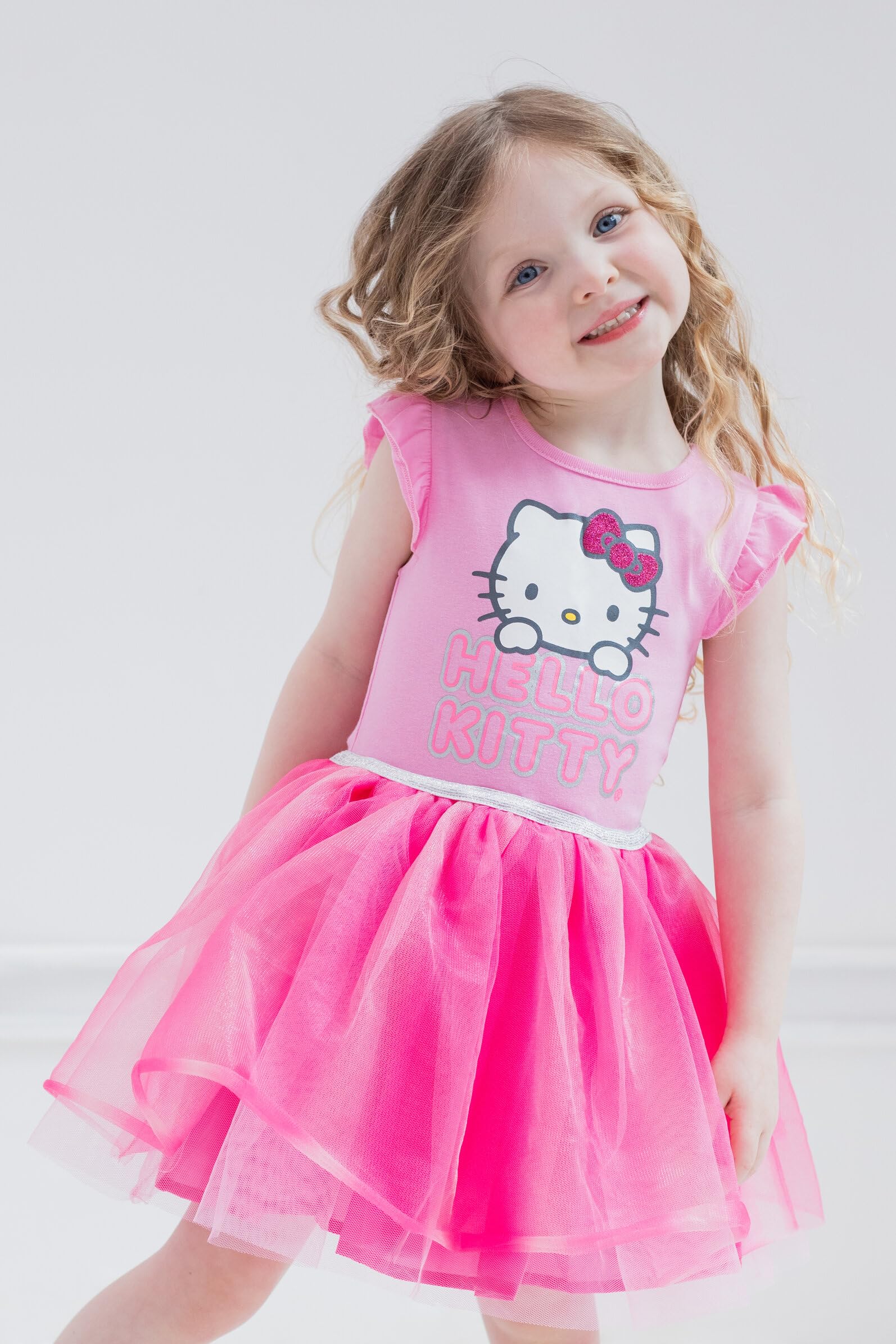 Hello Kitty Little Girls Tulle Dress Pink 7-8