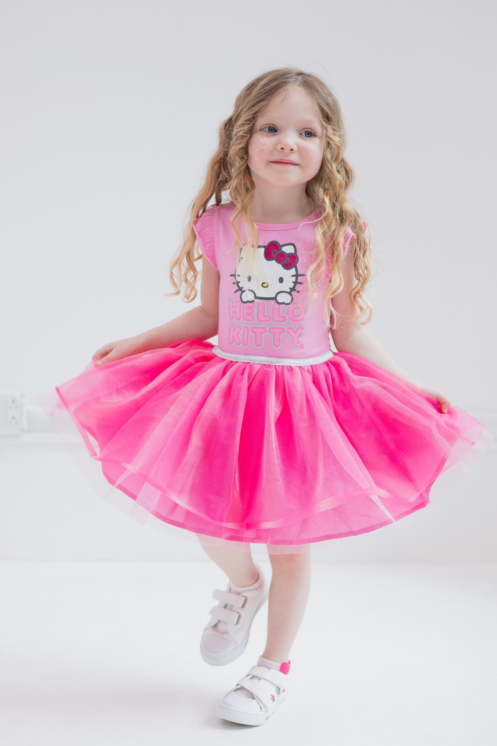 Hello Kitty Little Girls Tulle Dress Pink 7-8