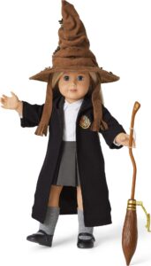 american girl harry potter 18-inch doll accessories hogwarts sorting hat plus nimbus 2000 broomstick, for ages 6+