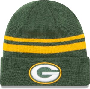 new era unisex-adult nfl official sport knit classic striped knit beanie cold weather hat (green bay packers), one size