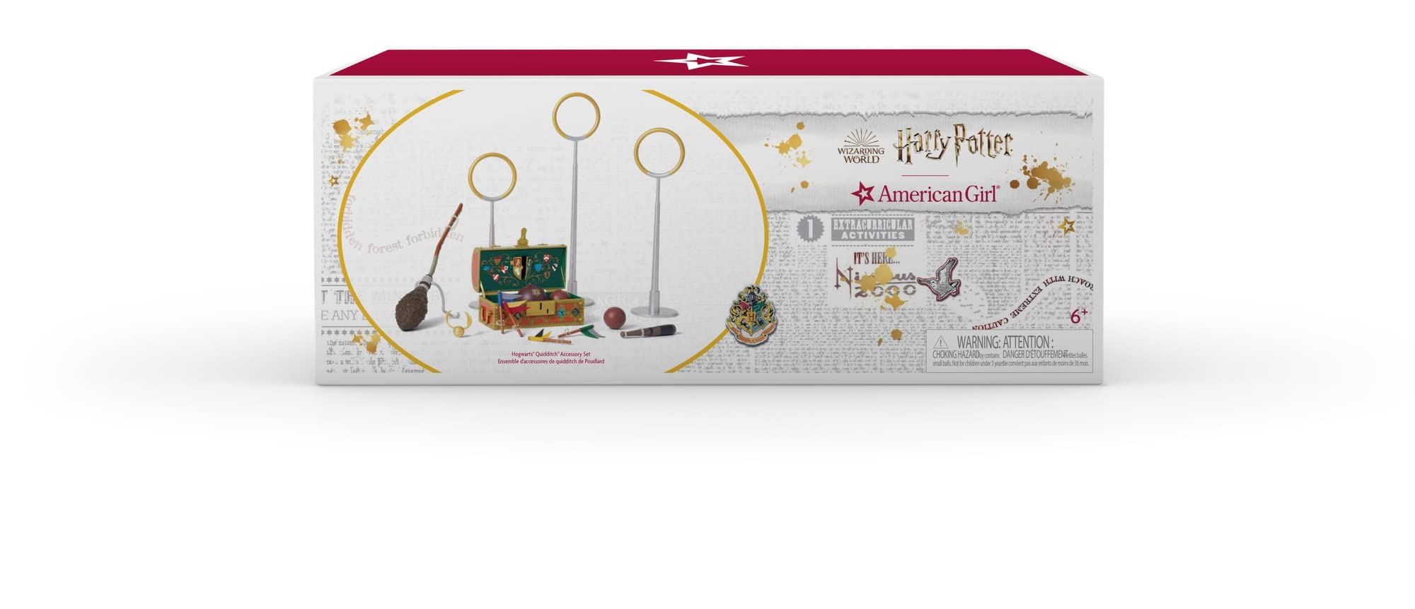 American Girl Harry Potter 18-inch Doll Accessories Hogwarts Quidditch with Trunk, Gear, and House Pennants, For Ages 6+