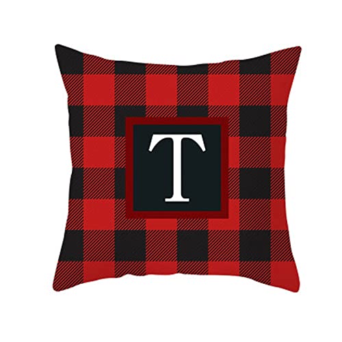 TUNKENCE Christmas Decorations Pillow Covers Merry Christmas Throw Pillow Covers Classic Buffalo Plaid Snow Home Winter Pillow Covers for Sofa Couch Winter Holiday Home Decor,18X18 Clearance