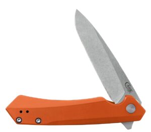 case xx knives kinzua 64696 frame lock s35vn steel and orange aluminum pocket knife