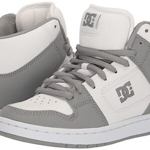 DC Men's Manteca 4 Hi High Top Casual Skate Shoe Sneaker, White/Grey, 9.5