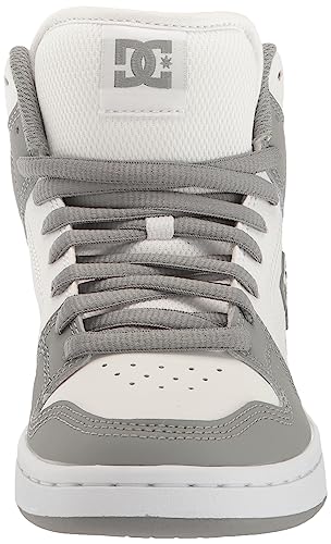 DC Men's Manteca 4 Hi High Top Casual Skate Shoe Sneaker, White/Grey, 9.5