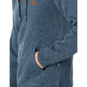 Quiksilver Men's Keller Hood Fleece Top, Navy Blazer Heather 233