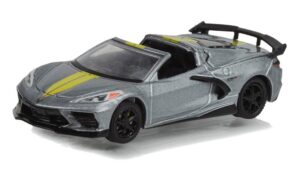 greenlight 30322 2022 chevy corvette c8 stingray coupe - 2022 imsa gtlm championship edition - hypersonic gray (hobby exclusive) 1/64 scale