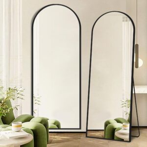 NISHCON Full Length Arched Floor Mirror with Stand, 64"x21" Framed Mirror for Living Room, Bedroom, Entryway and Dressing