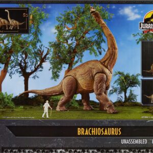 Mattel Jurassic World Mattel Jurassic Park Hammond Collection Action Figure, Brachiosaurus Dinosaur Toy, 30th Anniversary Collectible