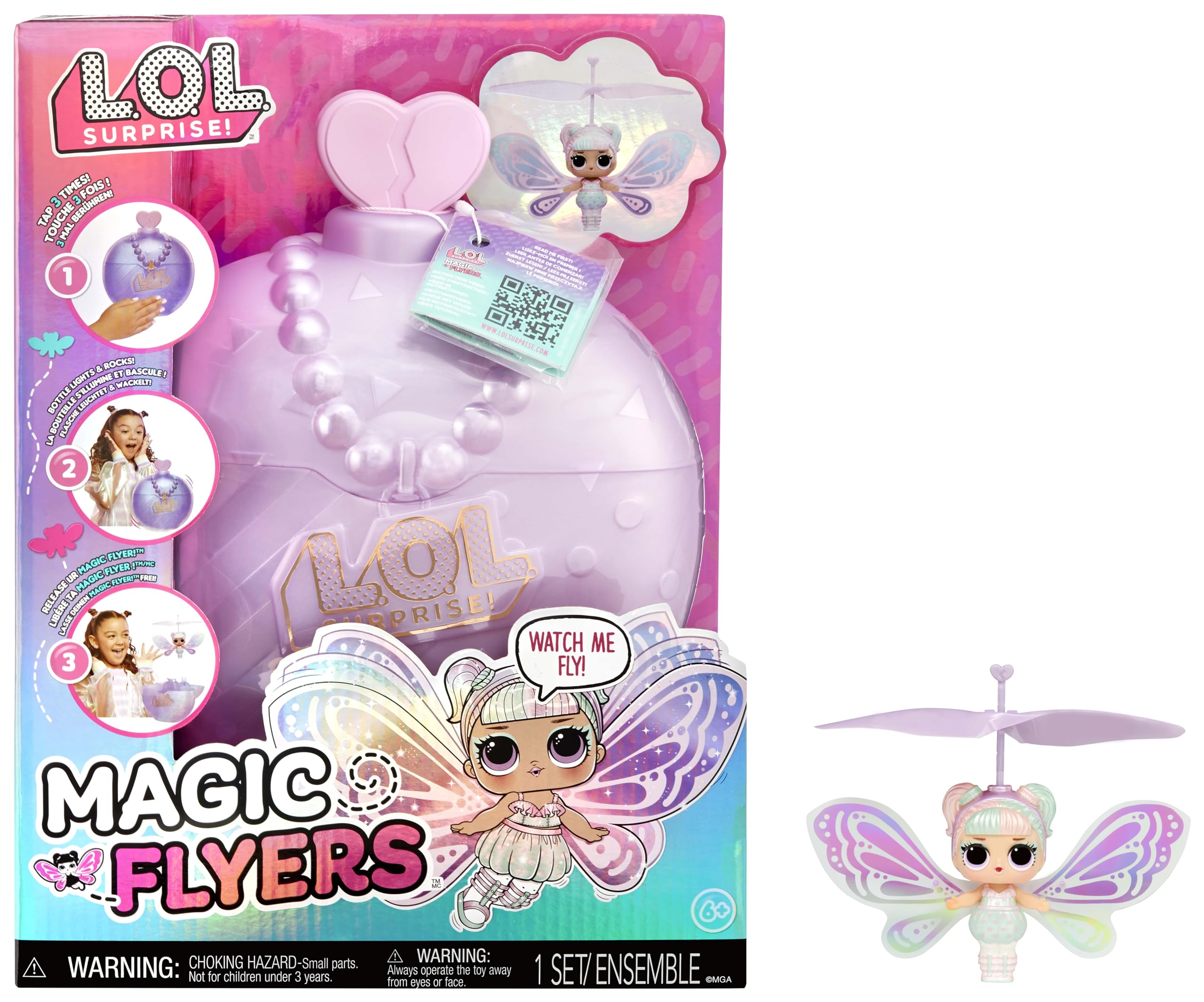 L.O.L. Surprise! Magic Flyers: Sweetie Fly- Hand Guided Flying Doll, Collectible Doll, Touch Bottle Unboxing, Great gift for Girls age 6+