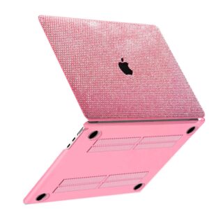 teazgopx bling rhinestone case compatible with macbook air 11 inch (models:a1370 a1465),3d glitter sparkle diamond case fashion luxury shiny crystal hard shell for womens girls