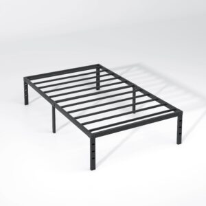 NEW JETO Metal Bed Frame-Simple and Atmospheric Metal Platform Bed Frame, Storage Space Under The Bed Heavy Duty Frame Bed, Sturdy Twin Size Bed Frame, 18 Inch, Twin