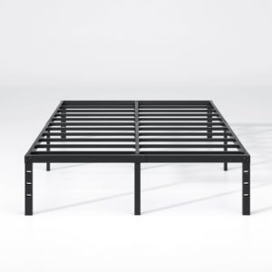 NEW JETO Metal Bed Frame-Simple and Atmospheric Metal Platform Bed Frame, Storage Space Under The Bed Heavy Duty Frame Bed, Sturdy Queen Size Bed Frame, 18 Inch, Queen