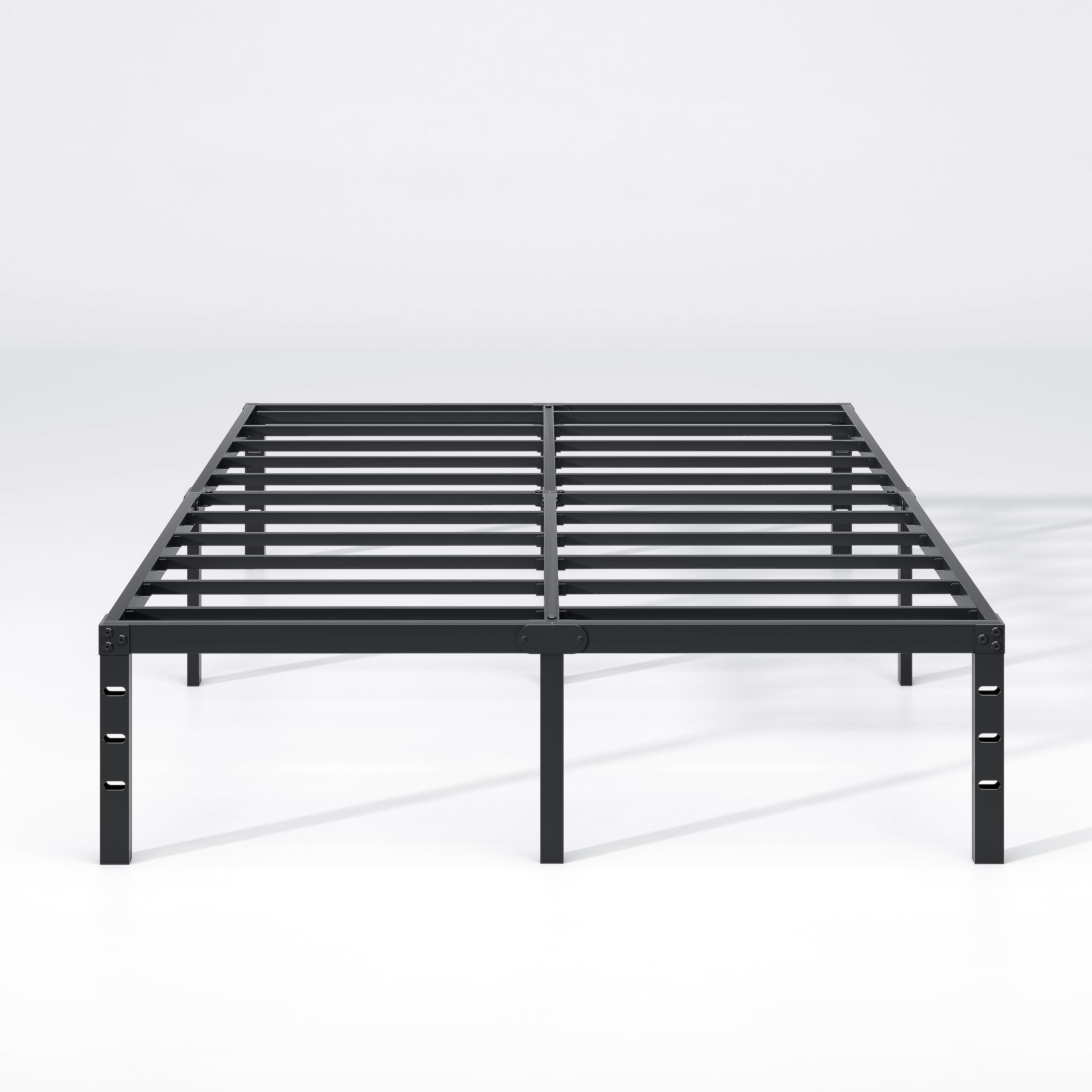 NEW JETO Metal Bed Frame-Simple and Atmospheric Metal Platform Bed Frame, Storage Space Under The Bed Heavy Duty Frame Bed, Sturdy Queen Size Bed Frame, 18 Inch, Queen