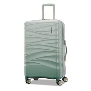 american tourister cascade hardside expandable luggage wheels, sage green, 24-inch spinner