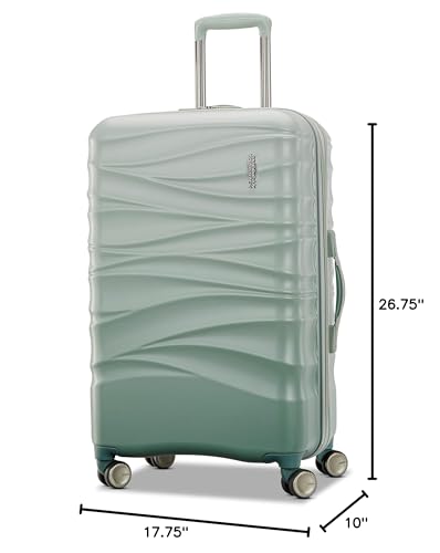 American Tourister Cascade Hardside Expandable Luggage Wheels, Sage Green, 24-Inch Spinner