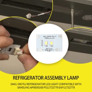 Refrigerator LED Light DA41-00676J Fit for Samsung Refrigerator Freezer LED Lamp Assembly Replace AP6000168 PS11732779