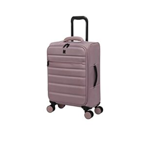 it luggage census 22" softside carry-on 8 wheel spinner, soft pink, 21"