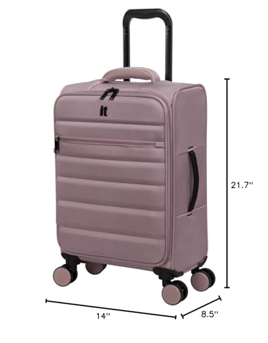 it luggage Census 22" Softside Carry-On 8 Wheel Spinner, Soft Pink, 21"