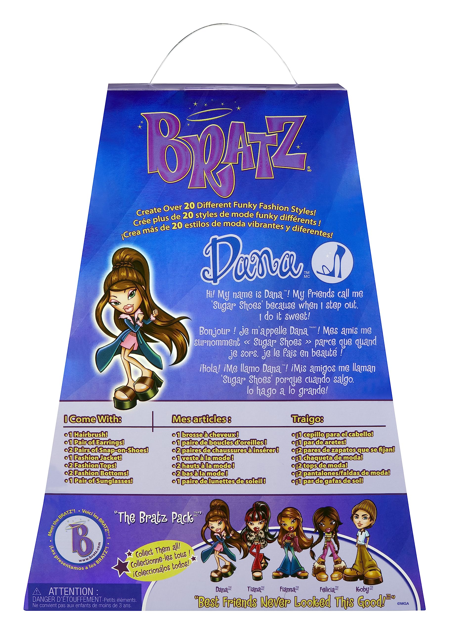 Bratz Original Fashion Doll Dana Series 3 with 2 Outfits and Poster, Collectors Ages 6 7 8 9 10+