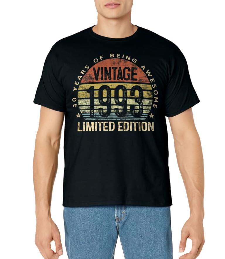 Vintage 1993 Limited Edition 30 Year Old Gifts 30th Birthday T-Shirt