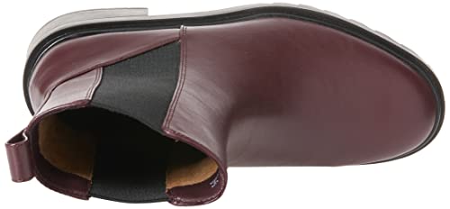 Amazon Essentials Women's Chunky Sole Chelsea Boot, Black Oxblood, 7.5 Wide