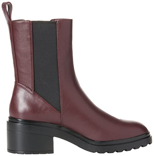 Amazon Essentials Women's Chunky Sole Chelsea Boot, Black Oxblood, 7.5 Wide