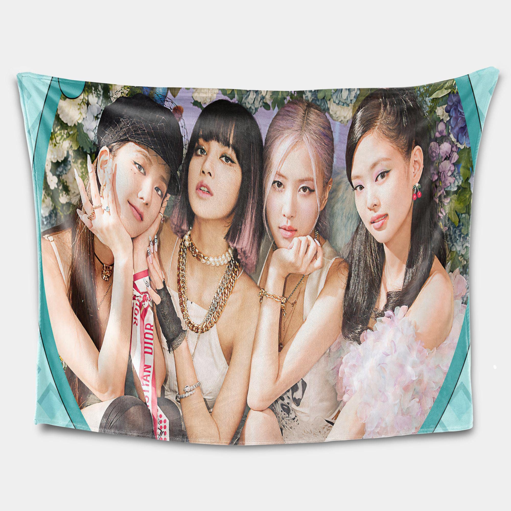 GZDXD Korean Girl Group Poster Blanket, HD Printing Does not Fade, Soft Flannel Throw Blanket, Suitable for Kids Teen Adult Gift (Color 10,50x60in (130x150cm))