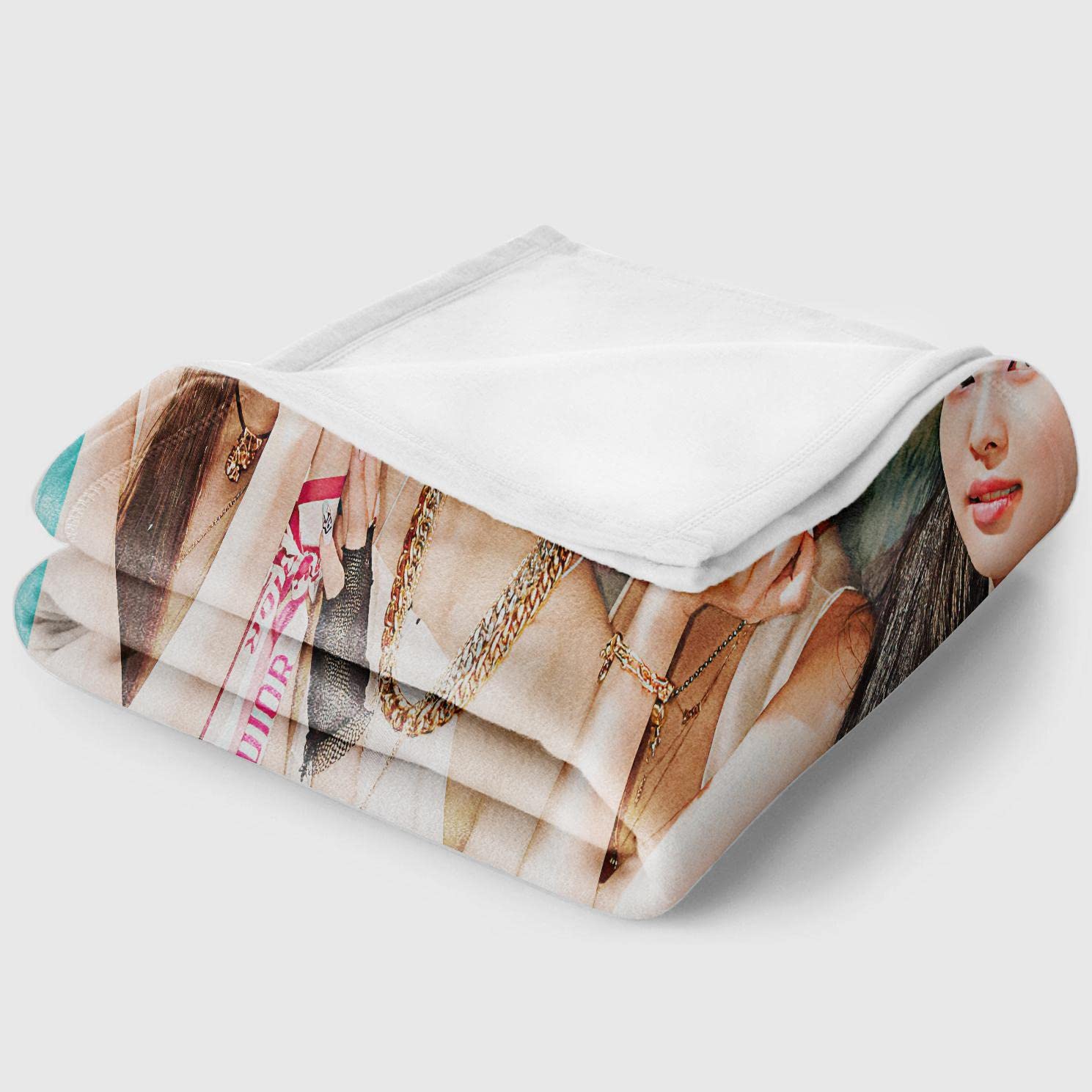 GZDXD Korean Girl Group Poster Blanket, HD Printing Does not Fade, Soft Flannel Throw Blanket, Suitable for Kids Teen Adult Gift (Color 10,50x60in (130x150cm))