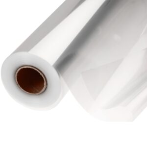 clear cellophane wrap roll 34.7” wide x 100 ft long 3 mil thick plastic cellophane wrap for gift baskets heavy-duty transparent wrapping paper for flower bouquets large cellophane wrap sheets for arts