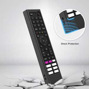 Silicone Hisense Remote Cover Compatible with Hisense Smart TV Remote ERF3C80H,2AVIGBR0001,25780-2AVIGBR0001,Skin-Friendly Case for A4H Series Android TV Remote Anti-Lost with Lanyard(Black)