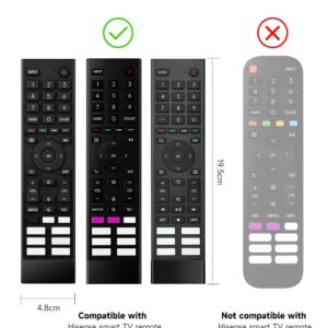 Silicone Hisense Remote Cover Compatible with Hisense Smart TV Remote ERF3C80H,2AVIGBR0001,25780-2AVIGBR0001,Skin-Friendly Case for A4H Series Android TV Remote Anti-Lost with Lanyard(Black)