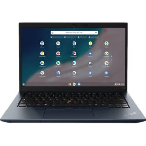 Lenovo ThinkPad C14 Gen 1 21C9000FUS 14" Chromebook - Full HD - 1920 x 1080 - Intel Core i5 12th Gen i5-1245U Deca-core (10 Core) - 8 GB Total RAM - 8 GB On-board Memory - 256 GB SSD - Abyss Blue