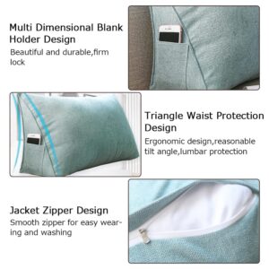 SHIZLIN Simplicity and Luxury Wedge Pillow Waist Protection Reading Pillow Couch Cushion Support Triangle Sofa Backrest Pillow