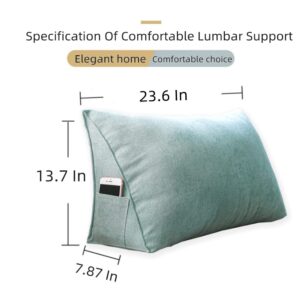 SHIZLIN Simplicity and Luxury Wedge Pillow Waist Protection Reading Pillow Couch Cushion Support Triangle Sofa Backrest Pillow