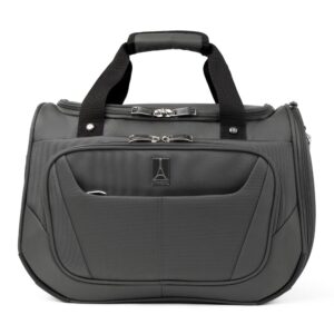 travelpro maxlite 5 softside lightweight underseat carry-on travel tote, overnight weekender bag, men and women, shadow grey, 18-inch