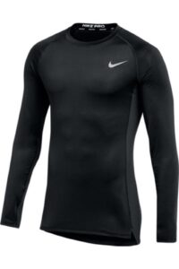 nike mens pro tight long sleeve training tee (xl black), x-large