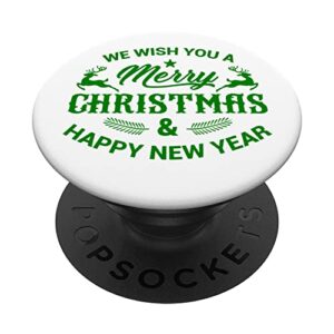 christmas deco new year's eve greetings womens mens kids popsockets swappable popgrip