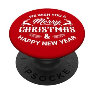 christmas deco new year's eve greetings womens mens kids popsockets swappable popgrip