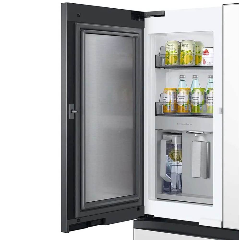 SAMSUNG RF29BB860012 29 Cu. Ft. White Glass Bespoke 4-Door French Door Refrigerator