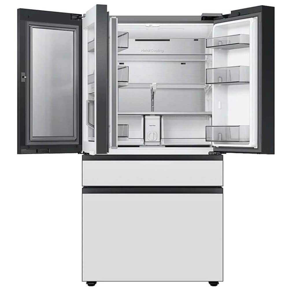 SAMSUNG RF29BB860012 29 Cu. Ft. White Glass Bespoke 4-Door French Door Refrigerator