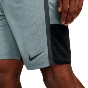 Nike Men's Dri-FIT Knit Hybrid 9" Training Shorts (as1, Alpha, xx_l, Regular, Regular, Gray)