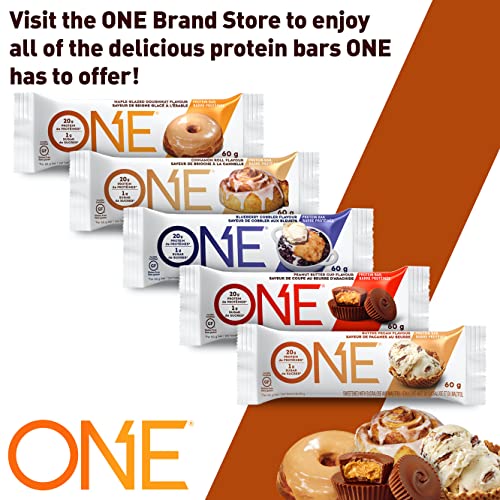 ONE Coffee Shop Caffeinated Protein Bars, Vanilla Latte, Gluten Free with 20g Protein and 65mg of Caffeine Energy, Pantry Staples, 2.12 oz (12 Count)